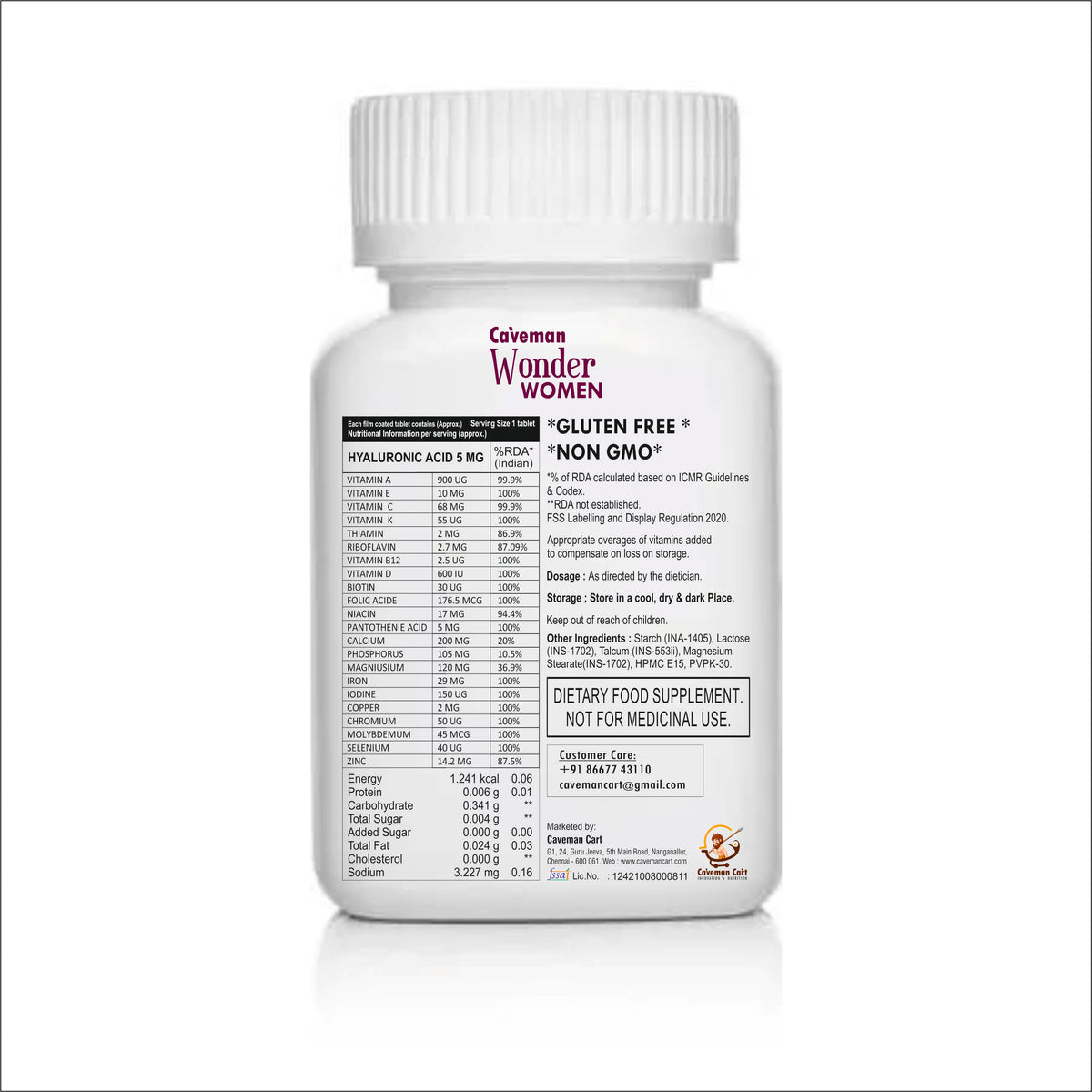 WONDER WOMEN (Multivitamin for Women in India) 60 Tabs Pack – Caveman Cart